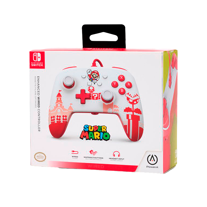 CONTROL NINTENDO SWITCH SUPER MARIO RED/WHITE | Golden Gamers